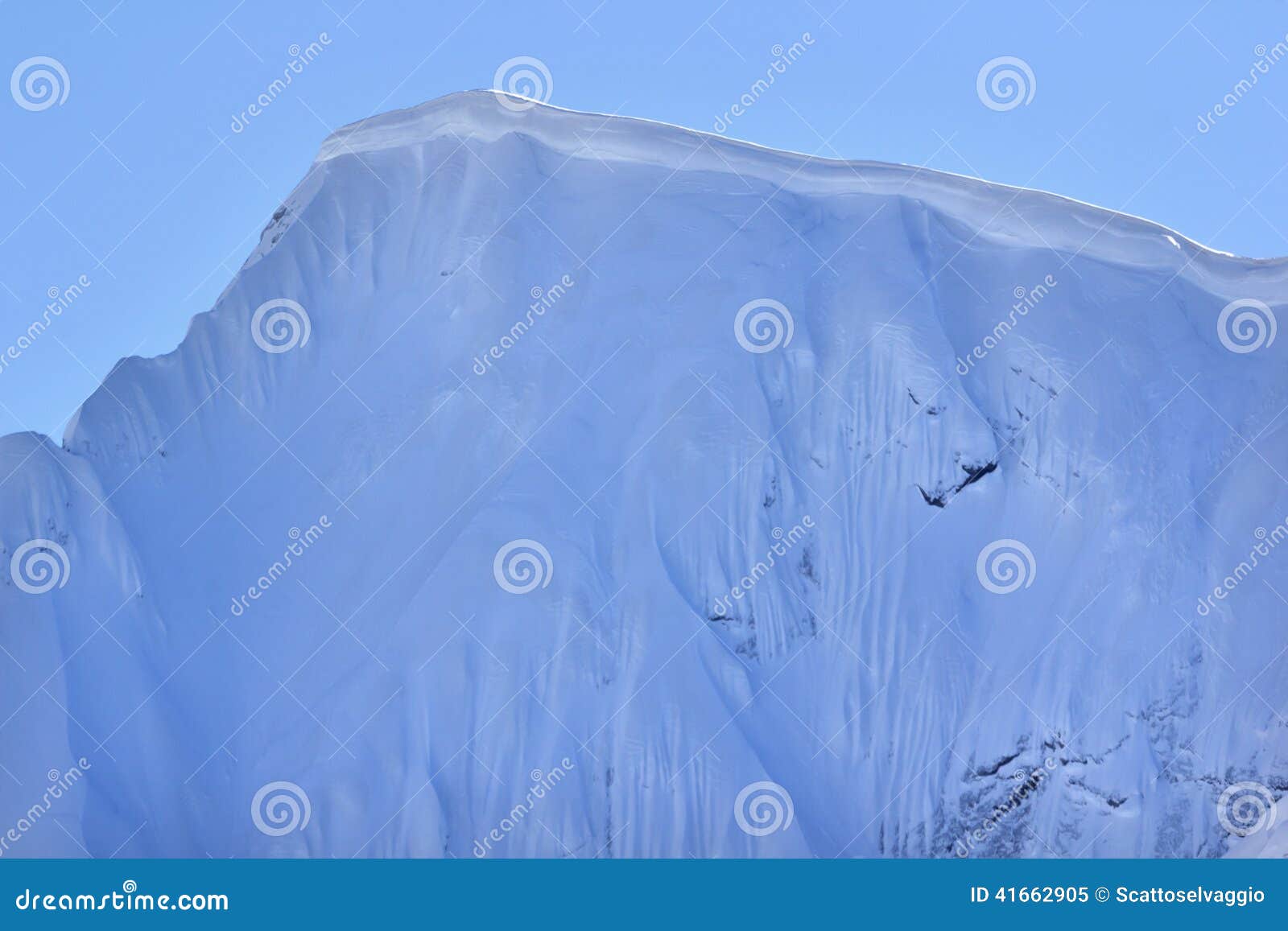 Snow cornice. stock image. Image of pack, nature, release - 41662905