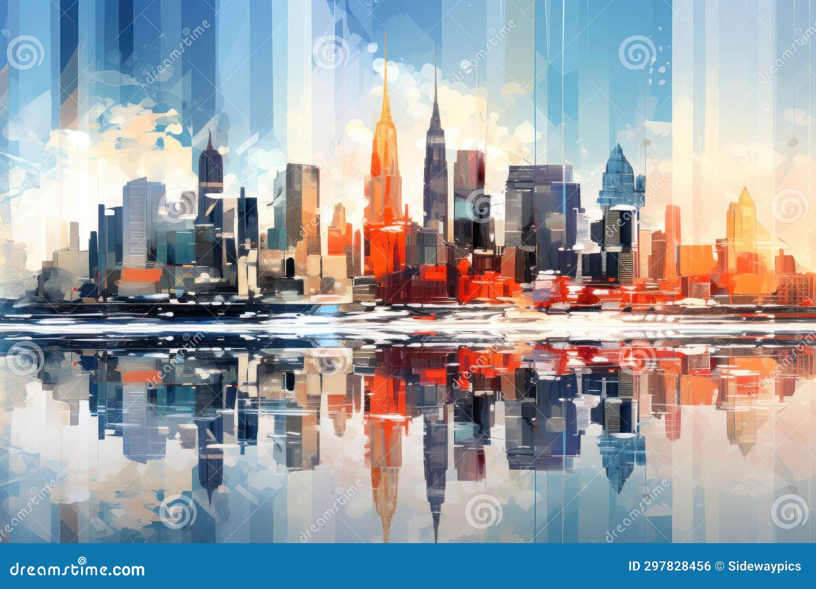 Snow-Covered Architecture - Generative AI Stock Illustration ...