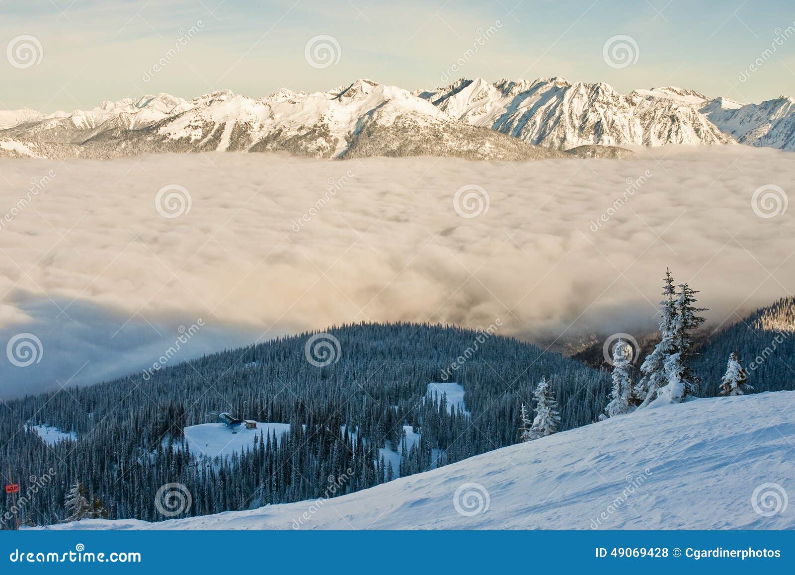 Snow Covered and Avalanche Prone Winter Terrain Stock Photo - Image of ...