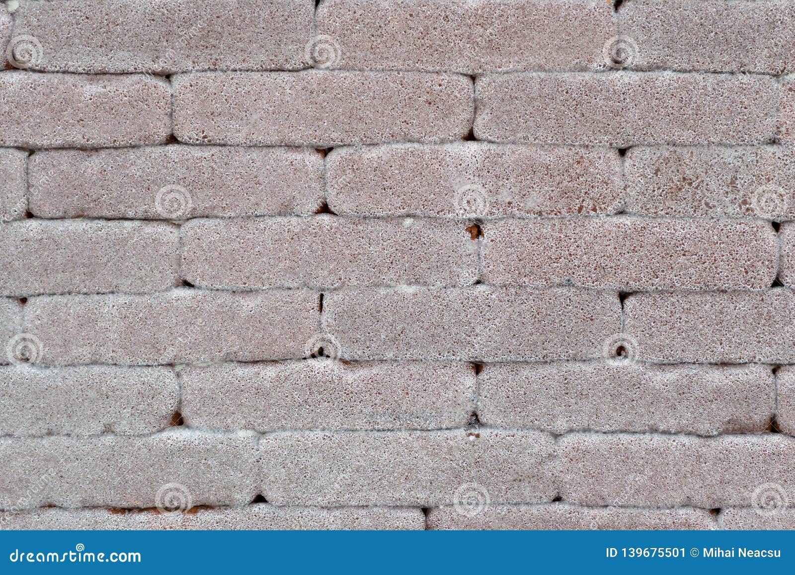 Snow Covered Bricks Creating a Pattern Background with Abstract White ...