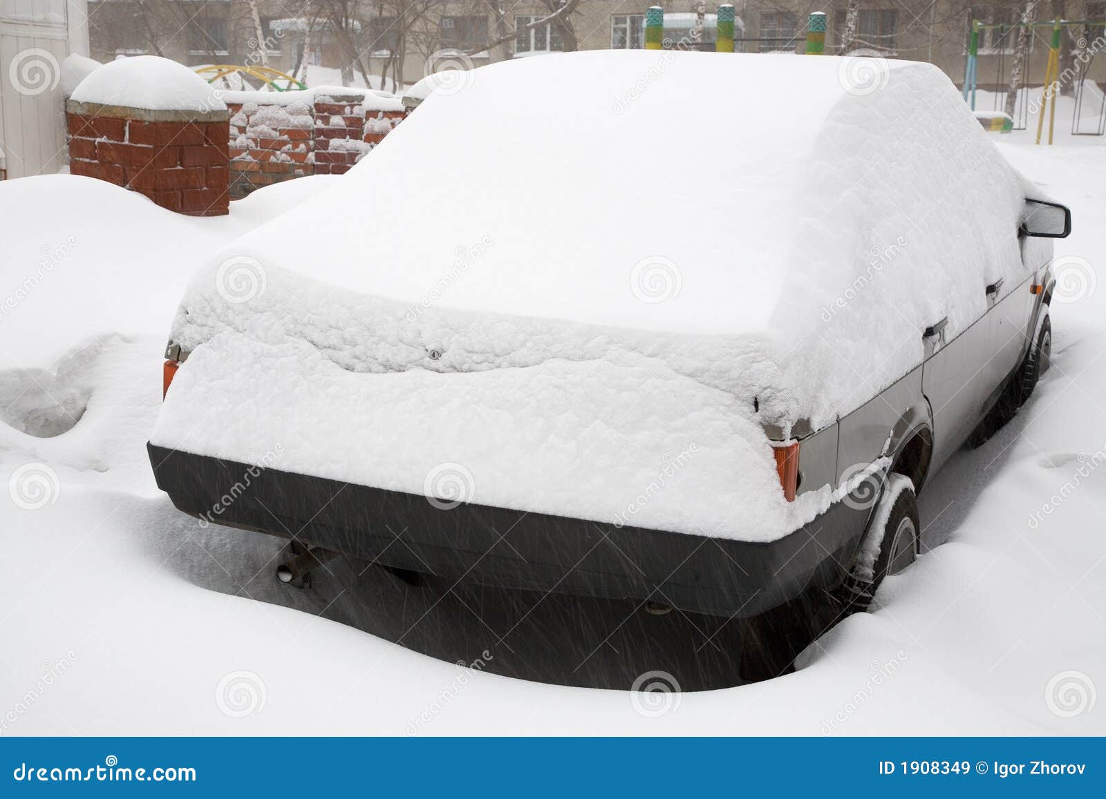 Snow covered car stock image. Image of january, snowbank - 1908349