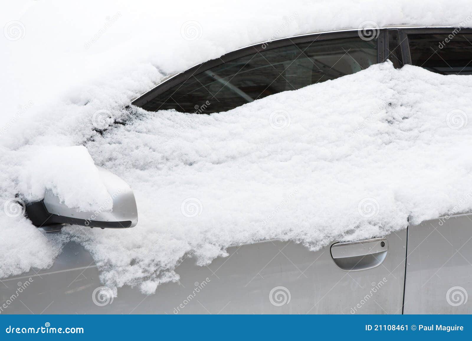 Snow covered car stock image. Image of closeup, detail - 21108461