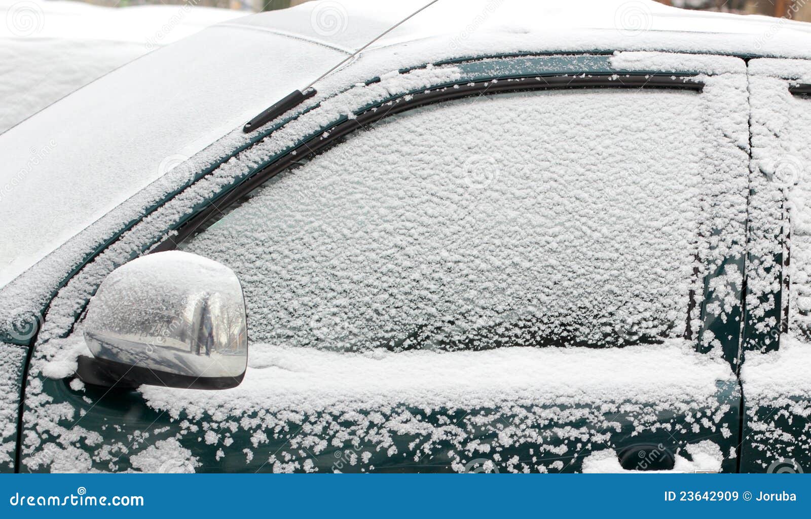 Snow covered car stock image. Image of side, wintertime - 23642909