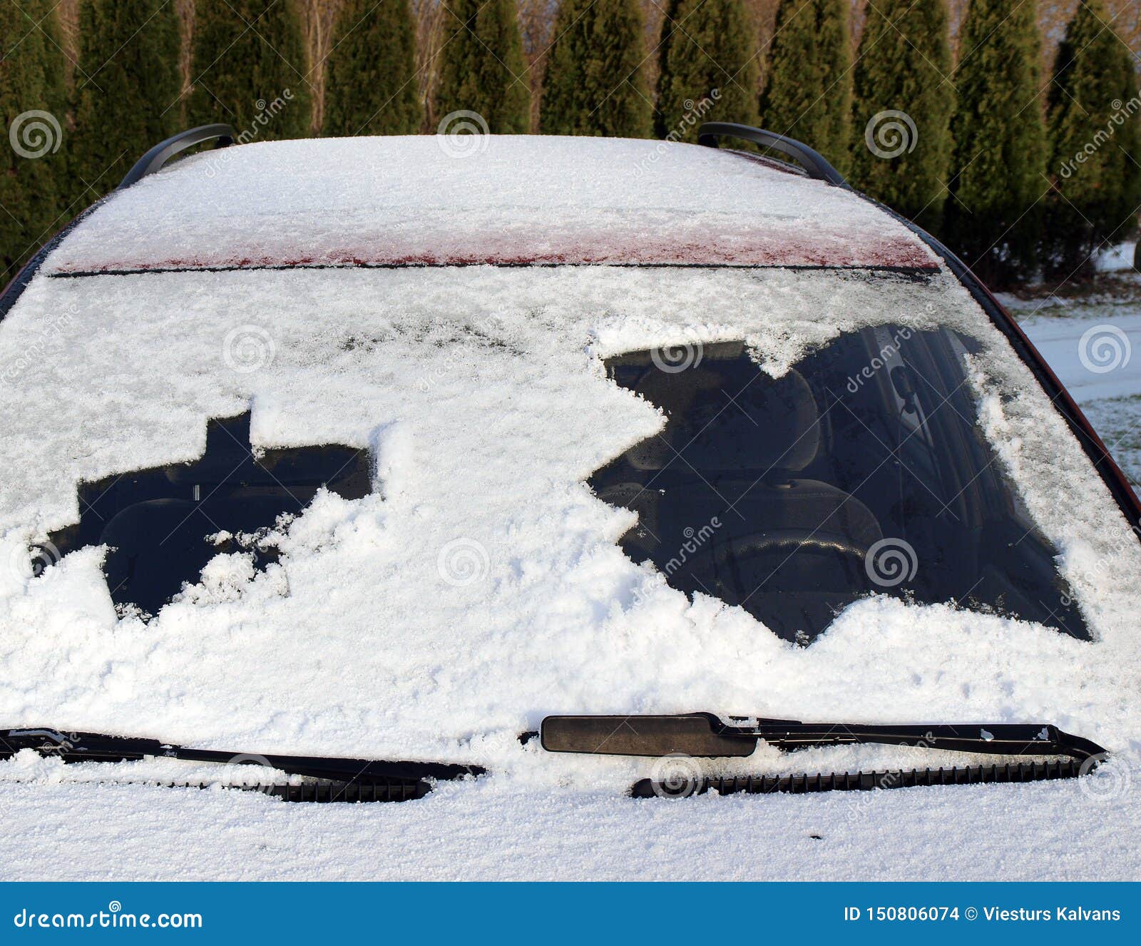 Snow covered car 2 stock photo. Image of cover, side - 150806074