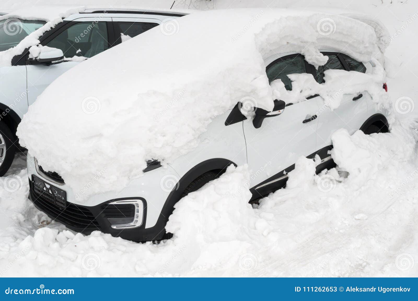 The car after a snowfall stock image. Image of season - 111262653