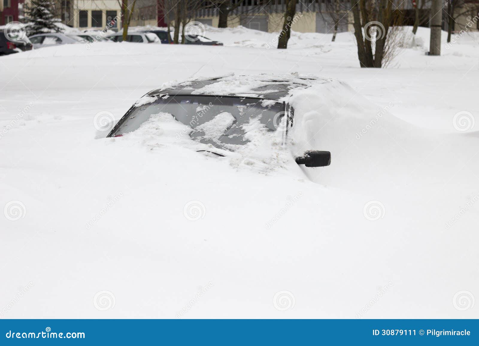 Snow covered car stock image. Image of risc, covered - 30879111