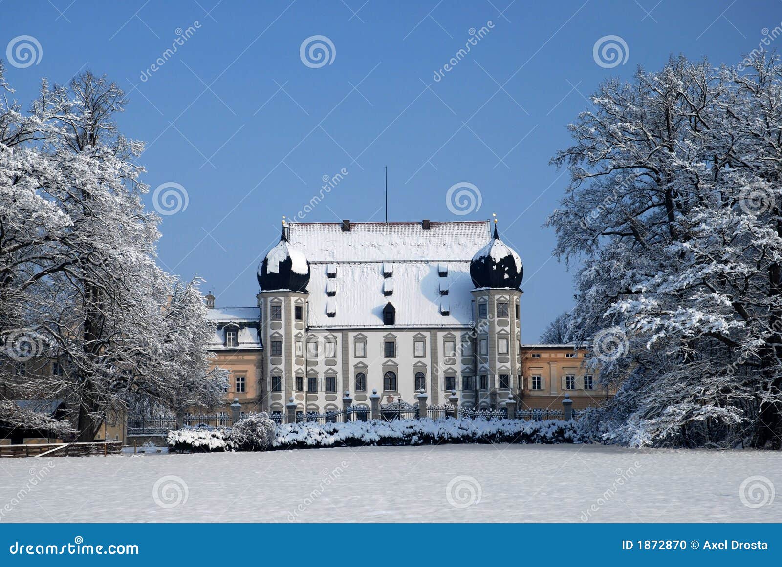 Snow Covered Castle stock photo. Image of bavarian, family - 1872870