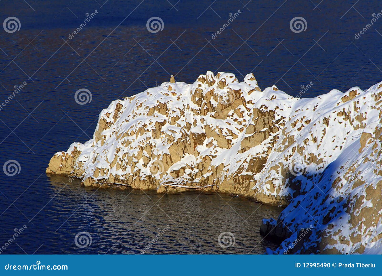 Snow Covered Coastal Cliffs Stock Photo - Image of winter, overlook ...