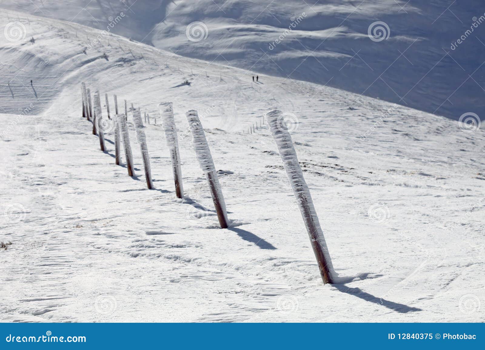 Snow-covered Columns on Top of the Stog Mountain Stock Image - Image of ...