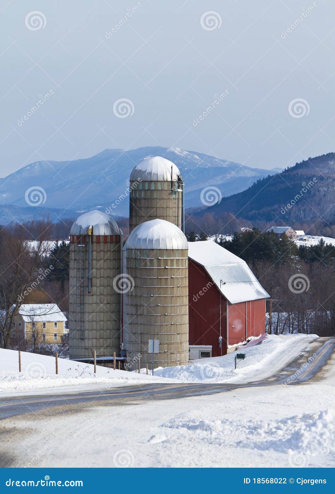 Snow covered farm stock photo. Image of house, lifestyle - 18568022