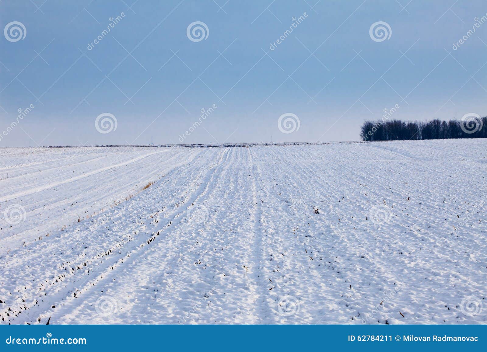 Snow Covered Fields in Winter Stock Image - Image of beautiful, lake ...