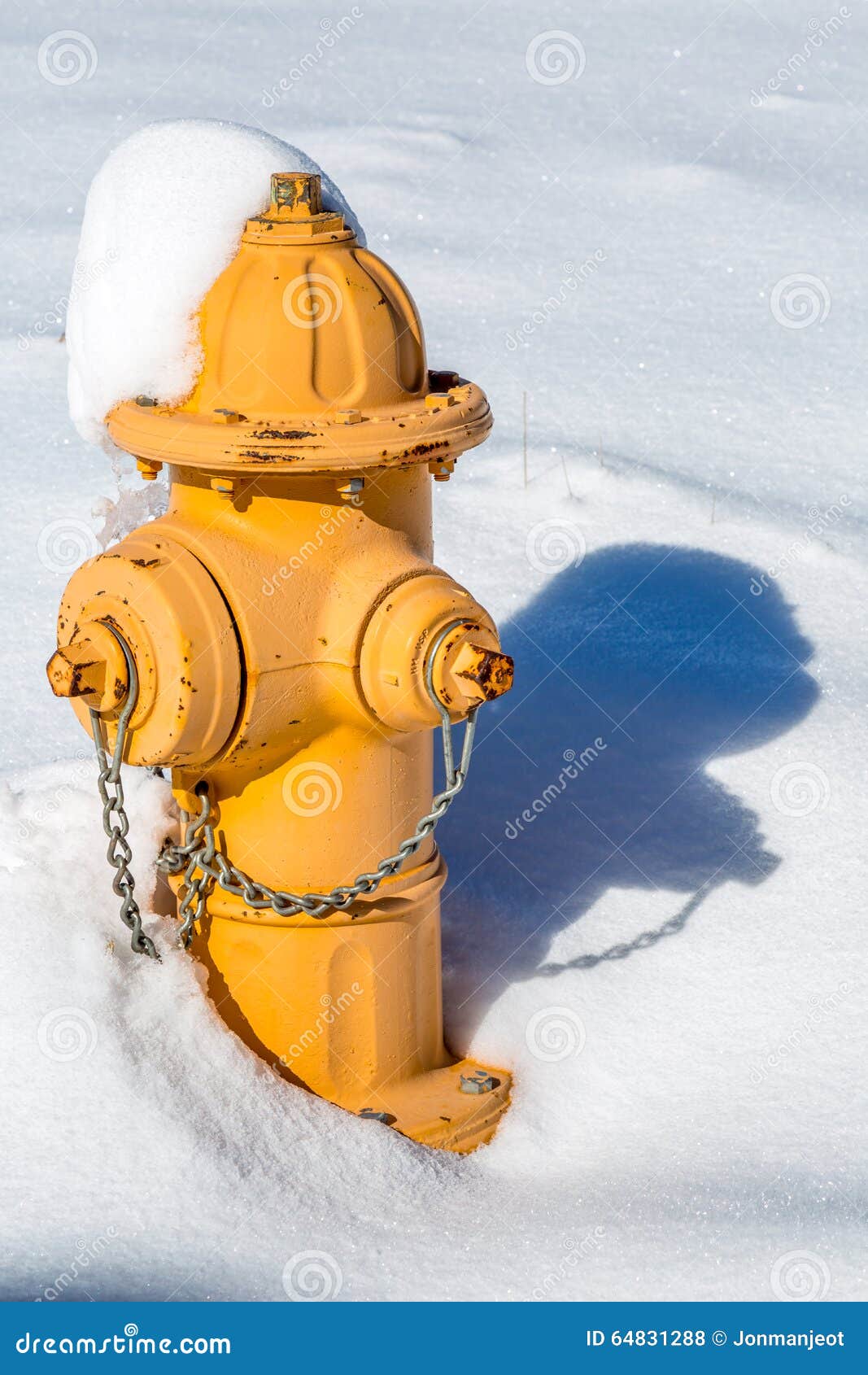 Snow covered fire hydrant. stock photo. Image of hydrant - 64831288