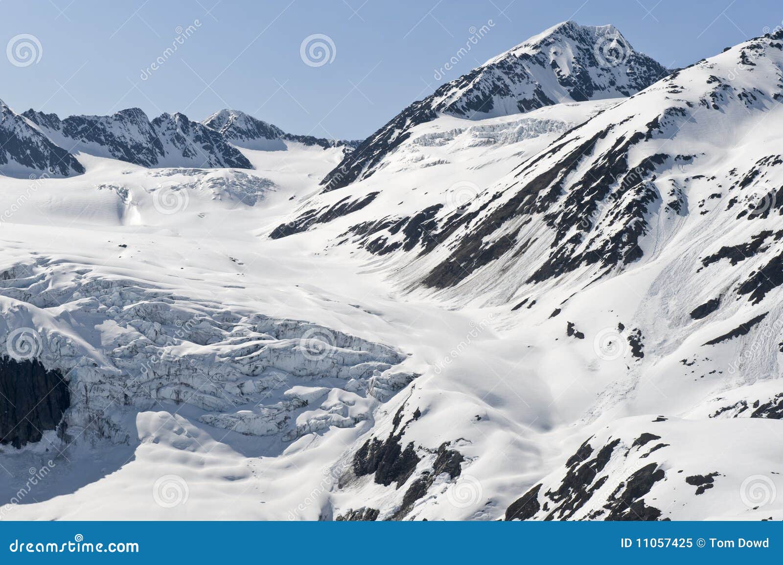 Snow covered glacier stock image. Image of scenic, snow - 11057425