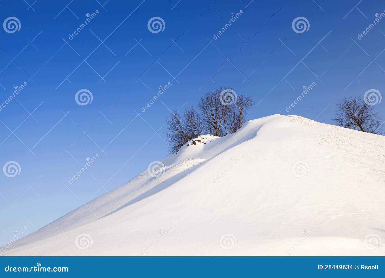 The snow-covered hill stock photo. Image of cold, belarus - 28449634
