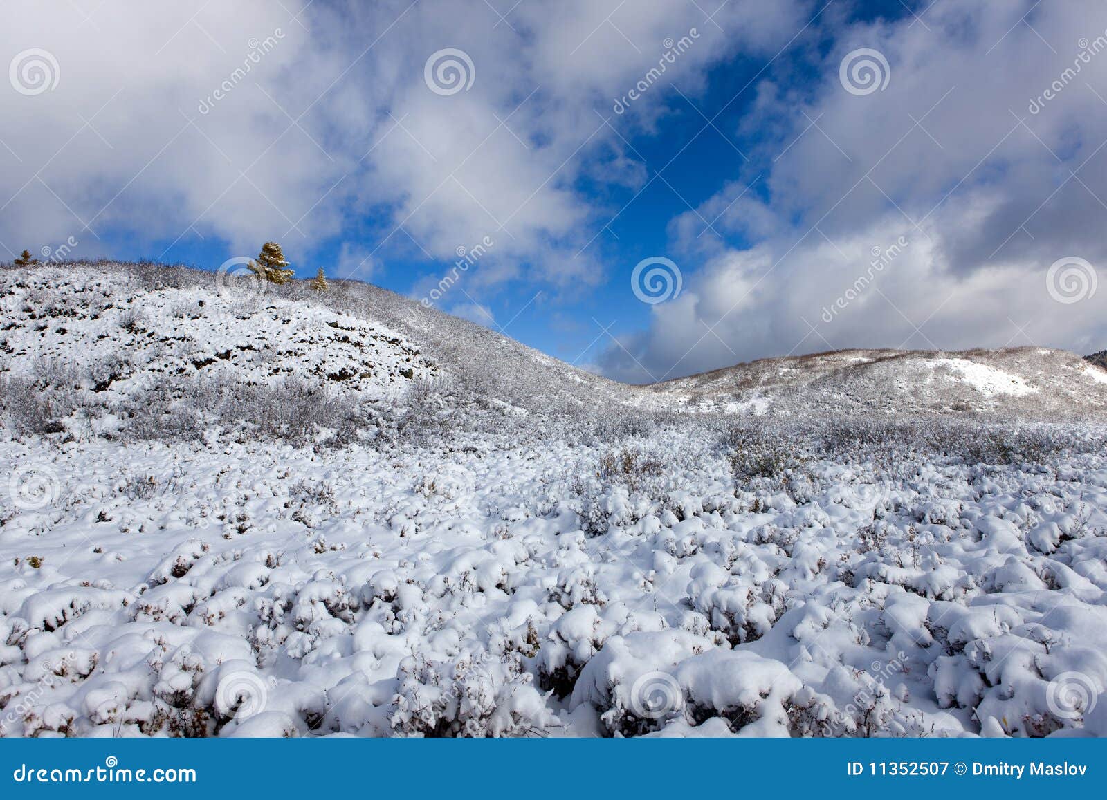 Snow-covered hills stock image. Image of outdoors, cool - 11352507
