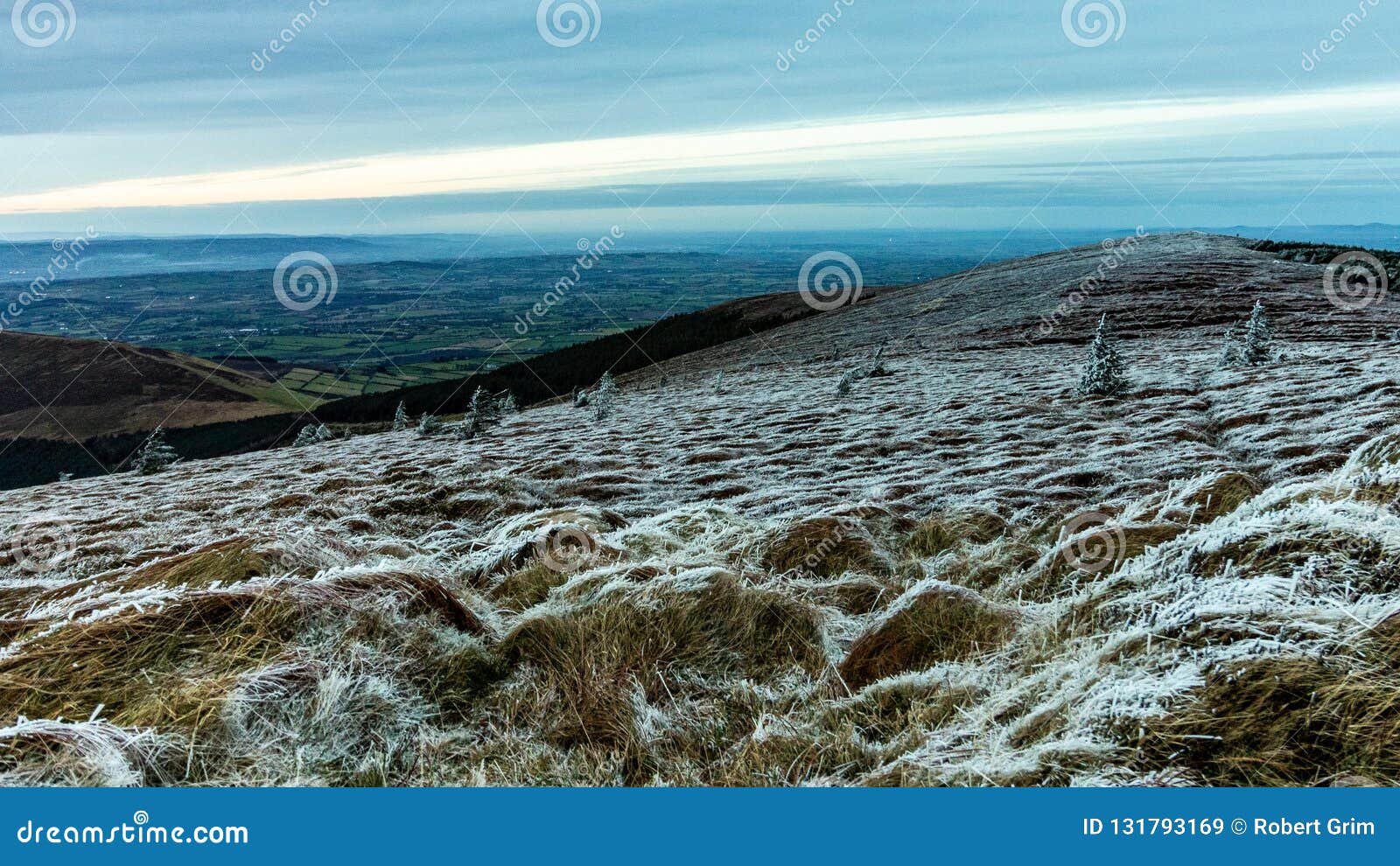 A Snow Covered Hillside in the Wicklow Mountains is Dotted with Several ...
