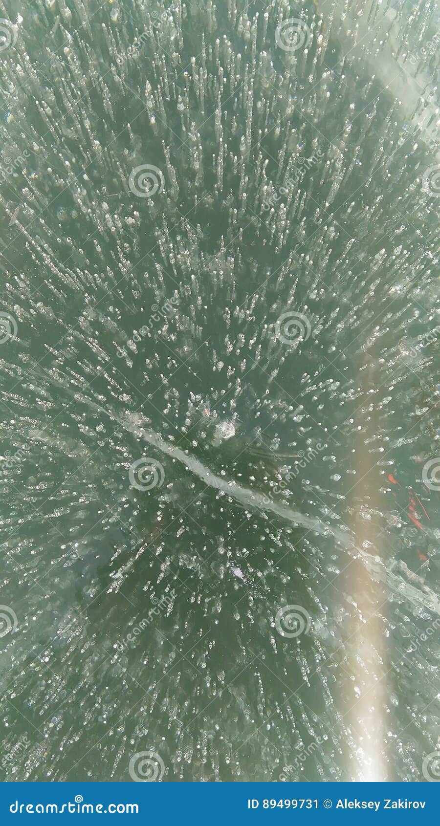 Snow Covered Ice Cracked Ground Texture Top View. Stock Image - Image ...