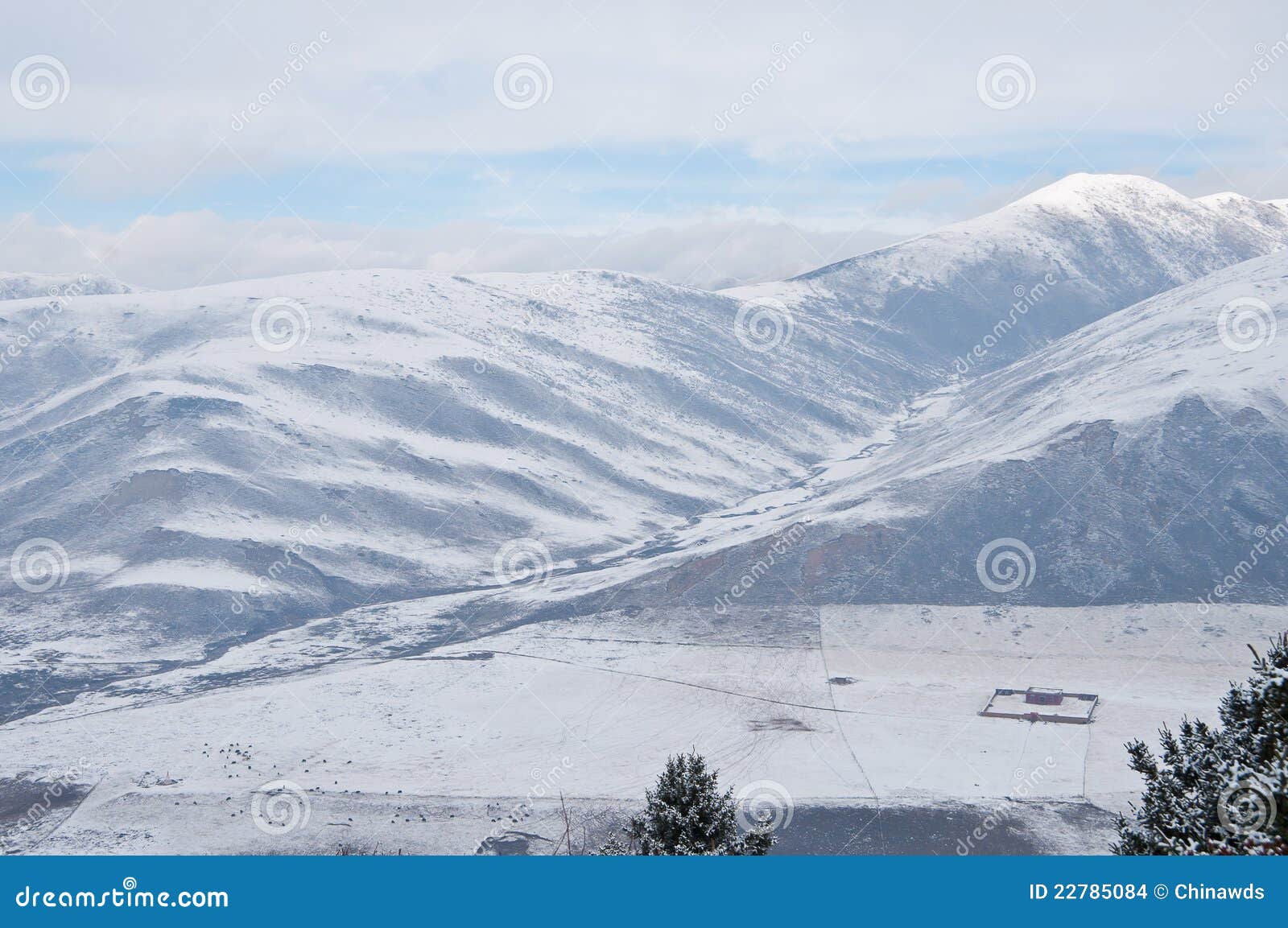 The snow-covered landscape stock photo. Image of quiet - 22785084
