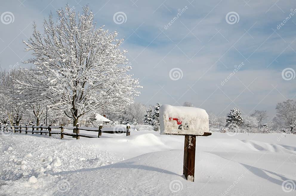 Snow Covered Landscape stock photo. Image of snowy, frigid - 7820852