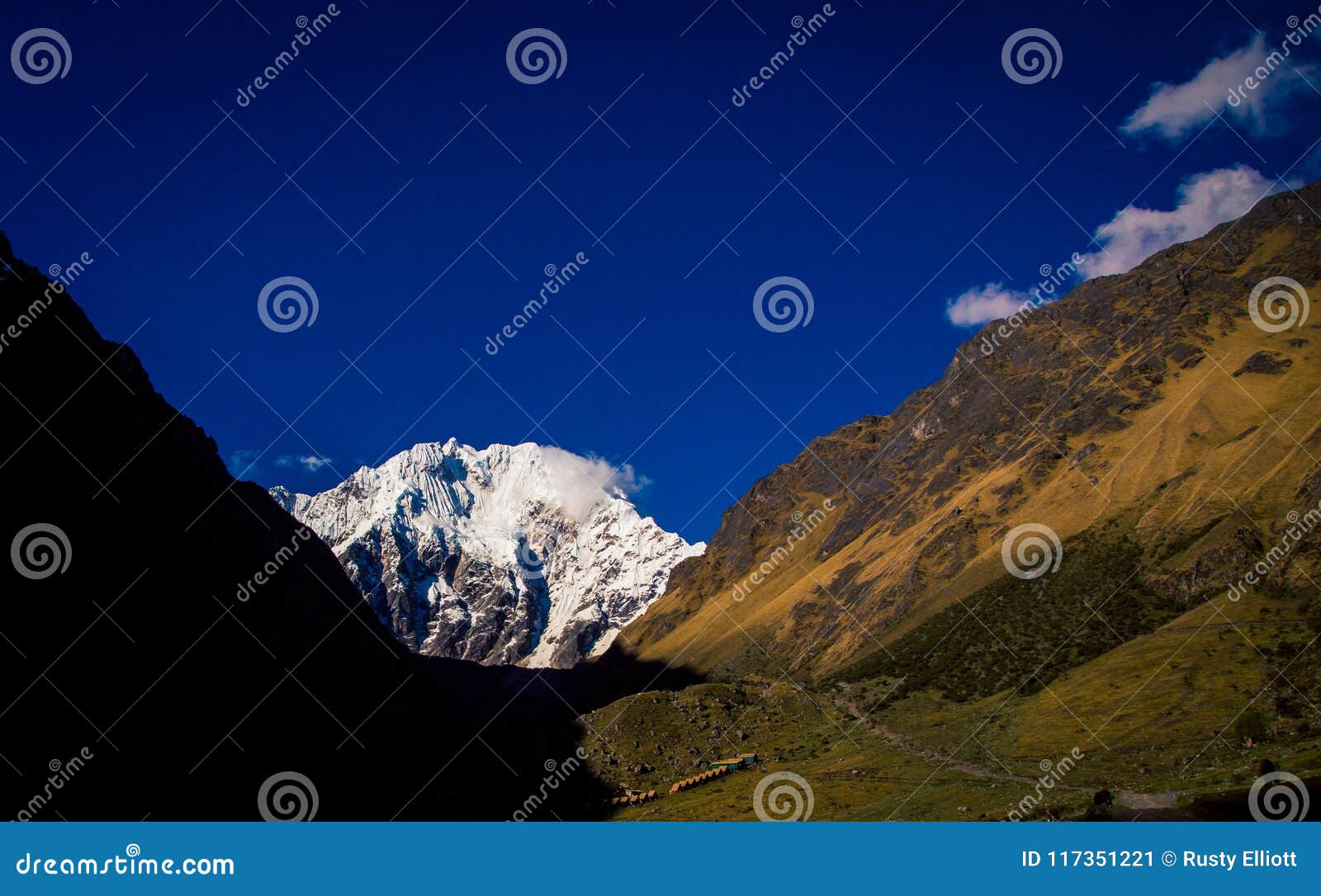 Snow Covered Mountain Cusco Peru Stock Image - Image of cusco, covered ...