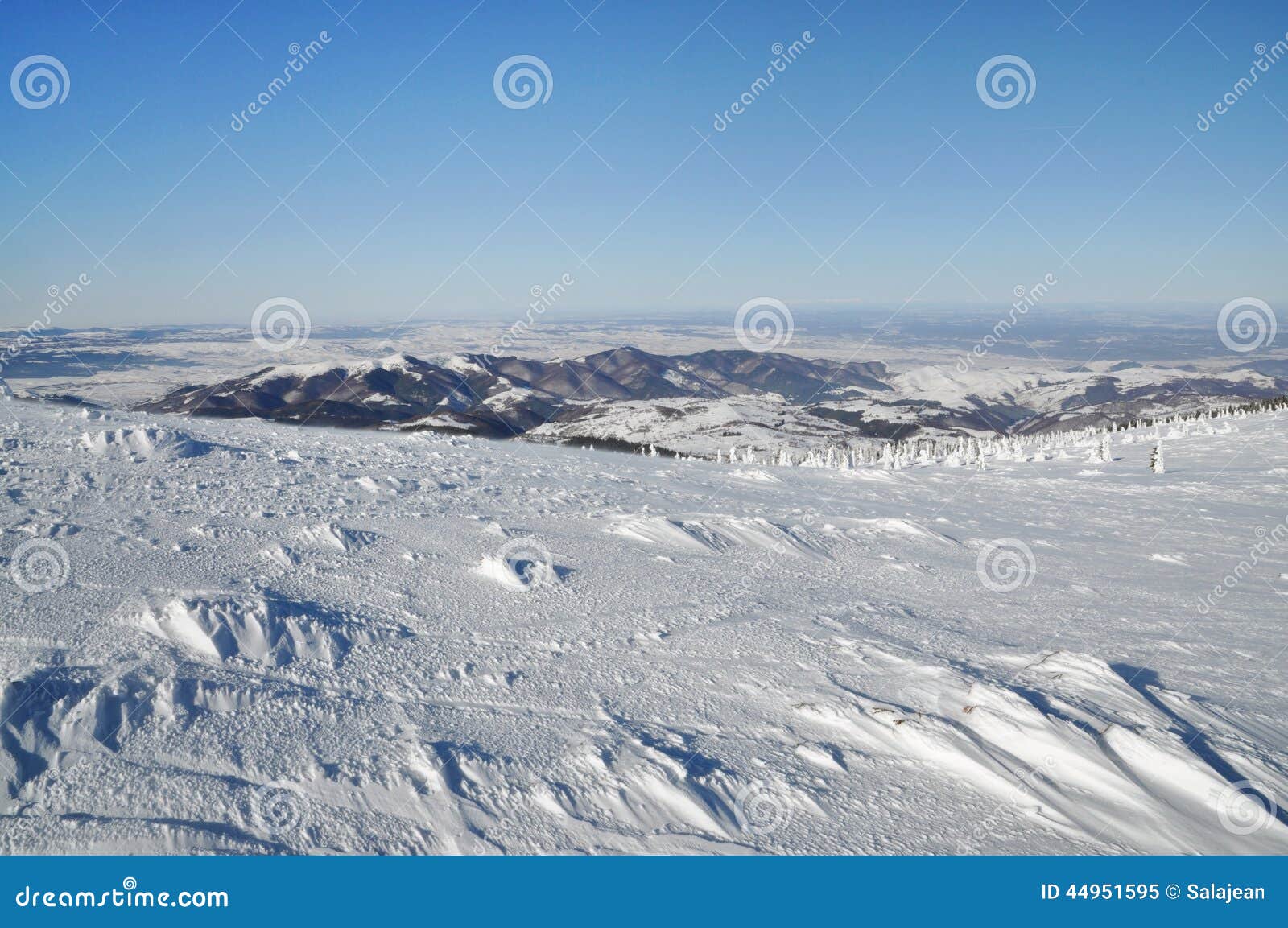 Snow Covered Mountain Landscape Stock Image - Image of nature, frosty ...
