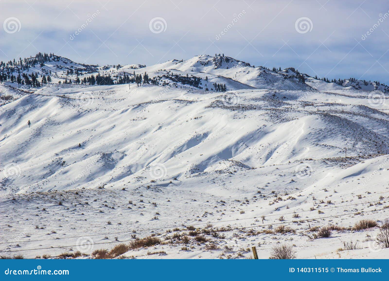 Snow Covered Mountain Ridges in Winter Stock Image - Image of season ...