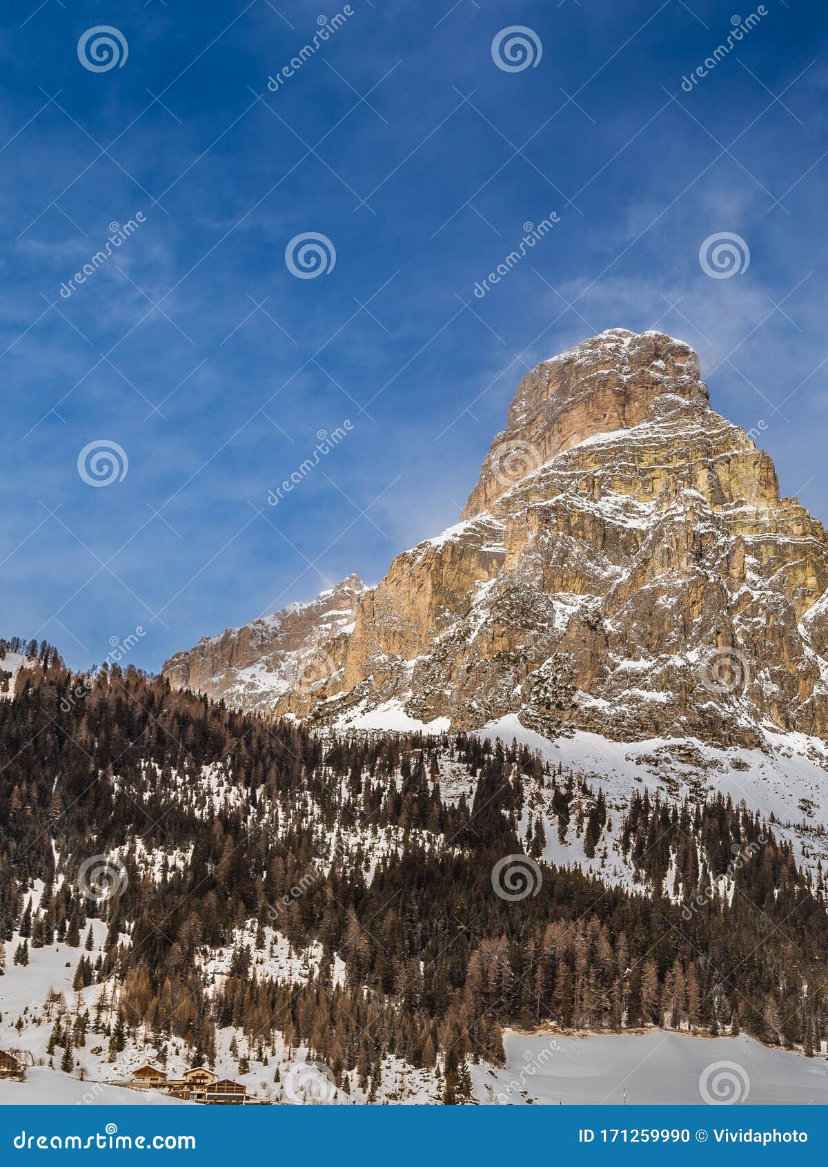 Snow covered mountains stock photo. Image of snowscape - 171259990