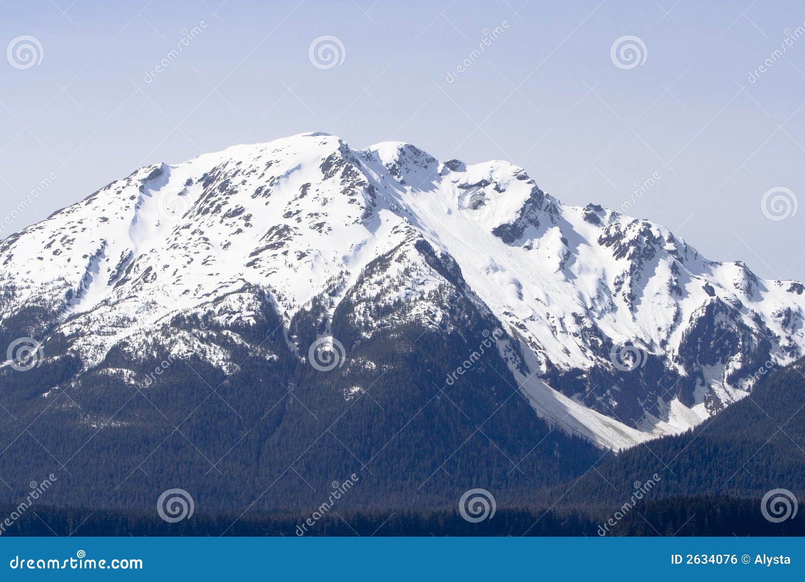 Snow Covered Peaks Near Juneau Stock Photo - Image of alaskan, passage ...