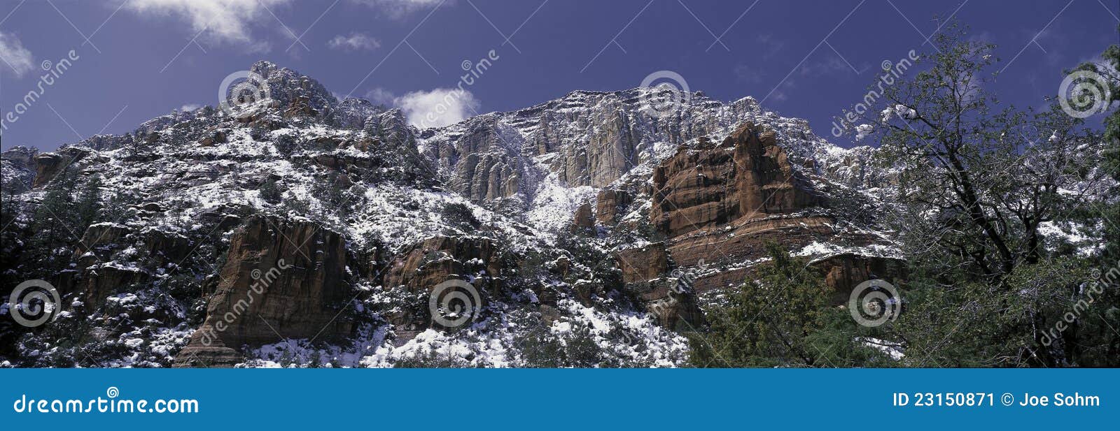 Snow Covered Red Rocks, Sedona, AZ Stock Image - Image of sedona, blue ...