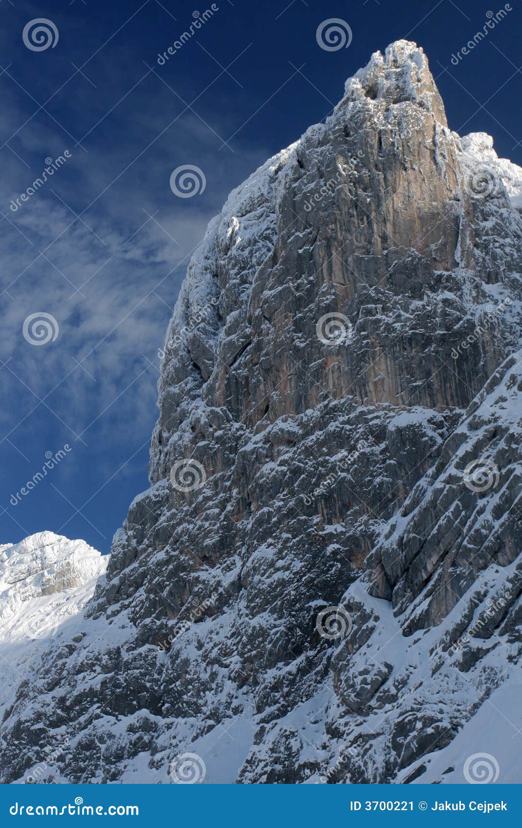 Snow-covered rock wall stock image. Image of patagonia - 3700221