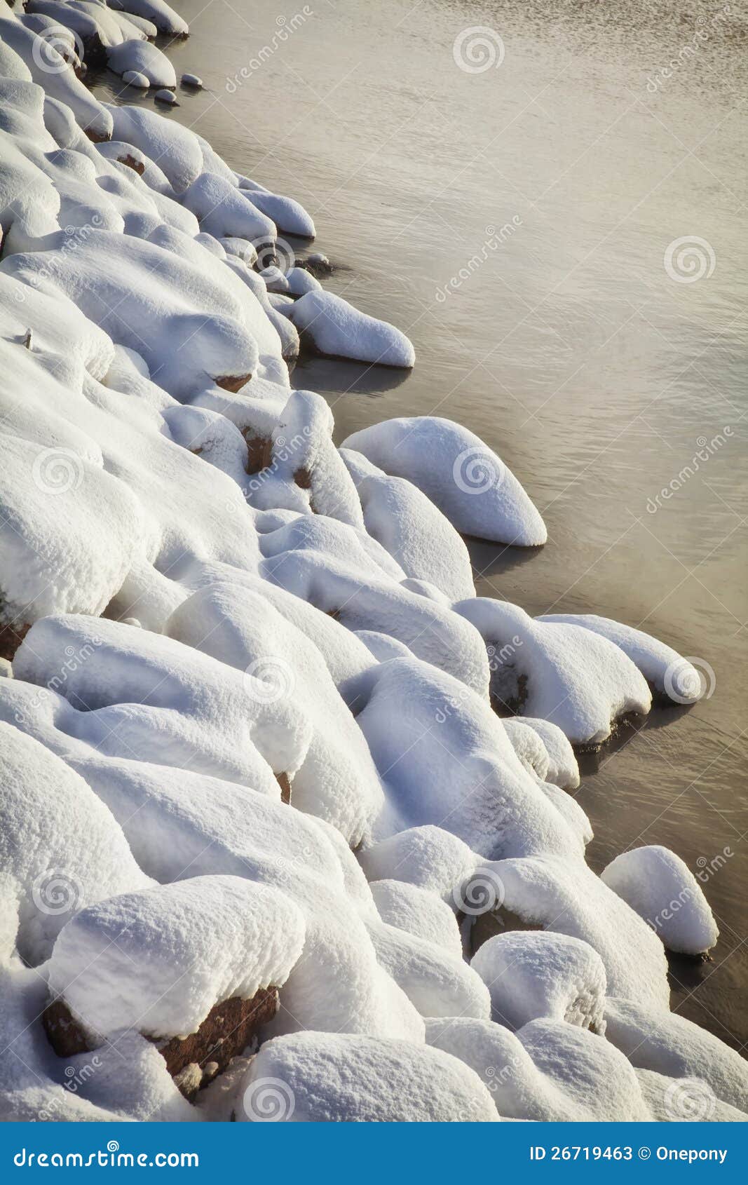 Snow Covered Rocks stock image. Image of color, stone - 26719463