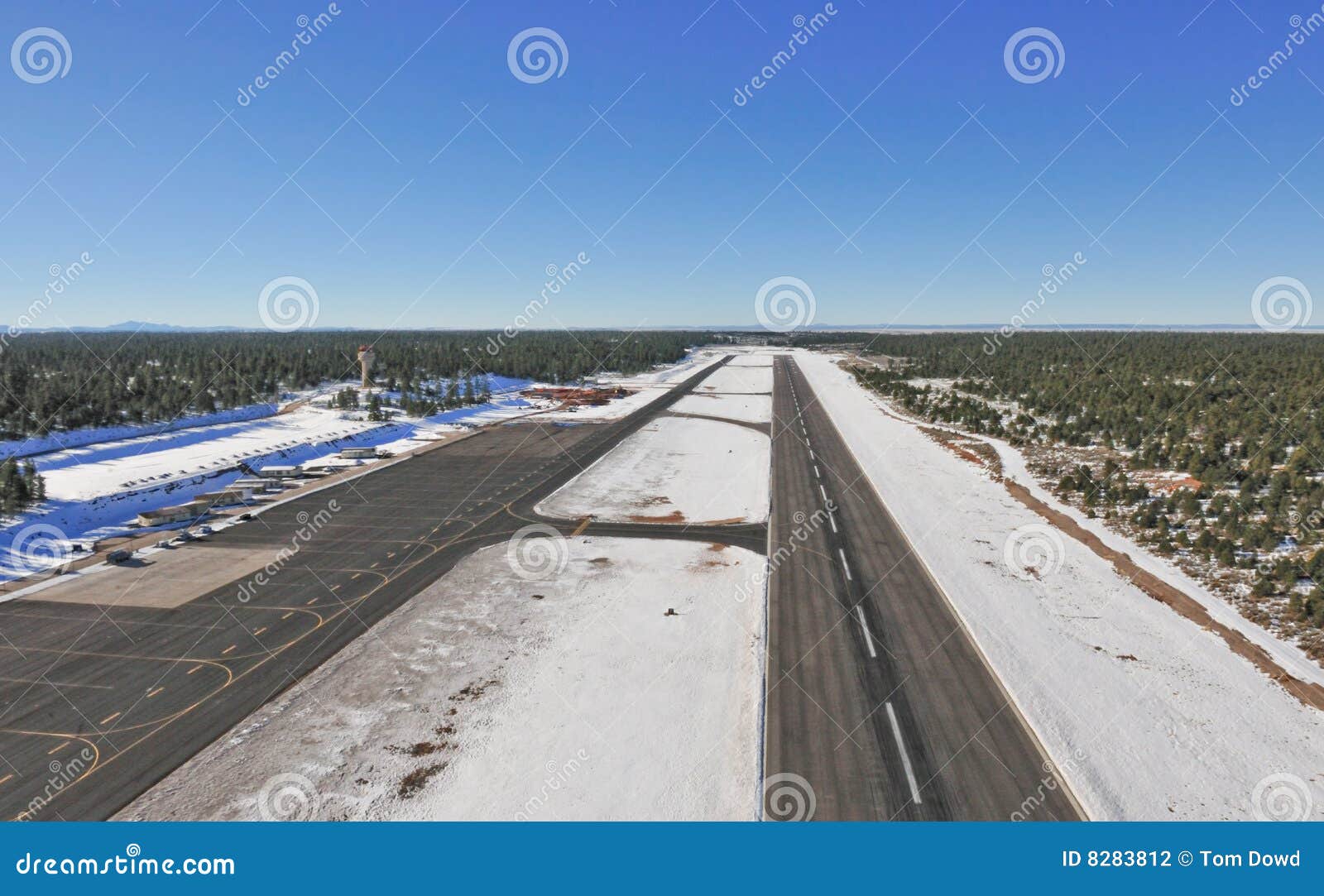 Snow covered runway stock photo. Image of tarmac, outside - 8283812