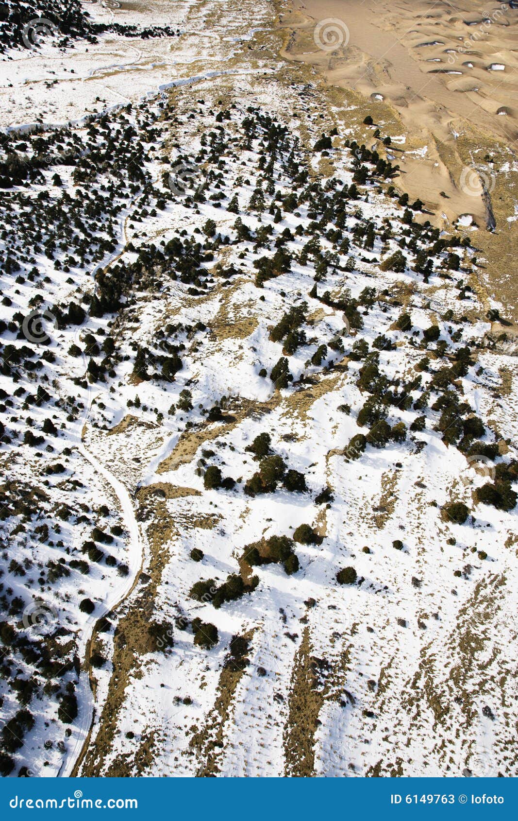 Snow Covered Sandy Plains, Colorado. Stock Image - Image of national ...