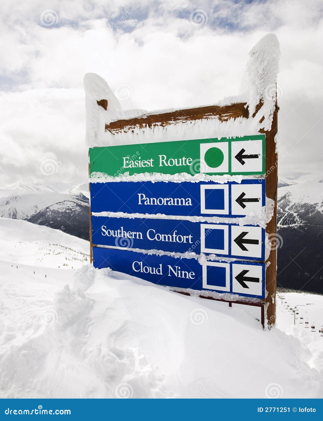 Snow covered sign. stock image. Image of snow, british - 2771251