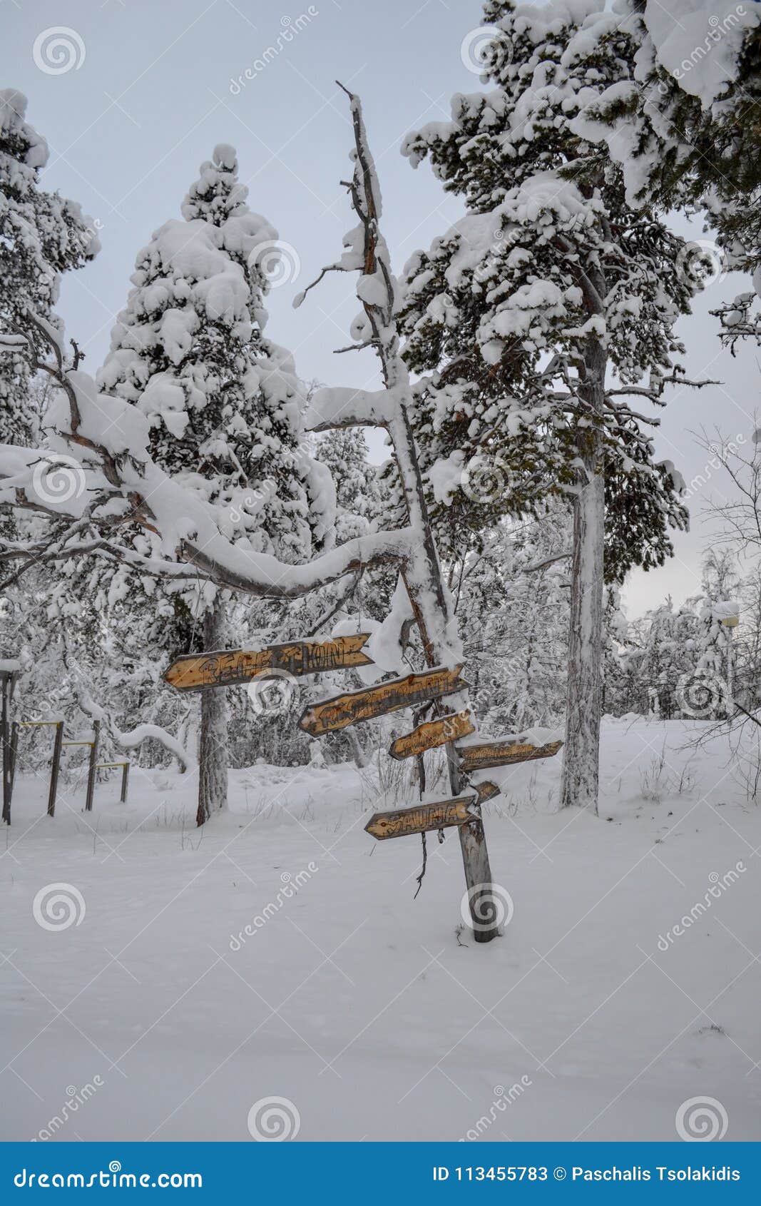 Snow covered sign post editorial stock photo. Image of sign - 113455783