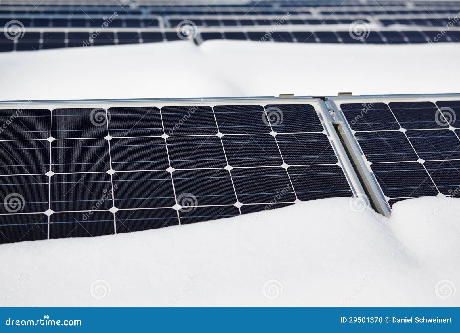Snow-covered solar panel stock photo. Image of renewable - 29501370