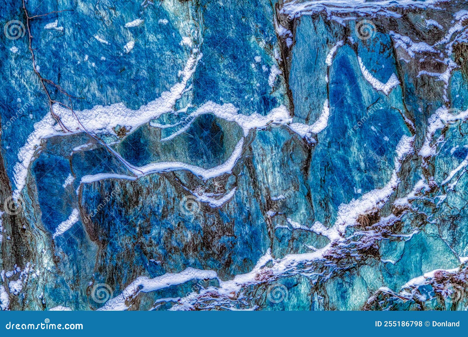 Snow Covered Stone Abstract Stock Photo - Image of center, america ...