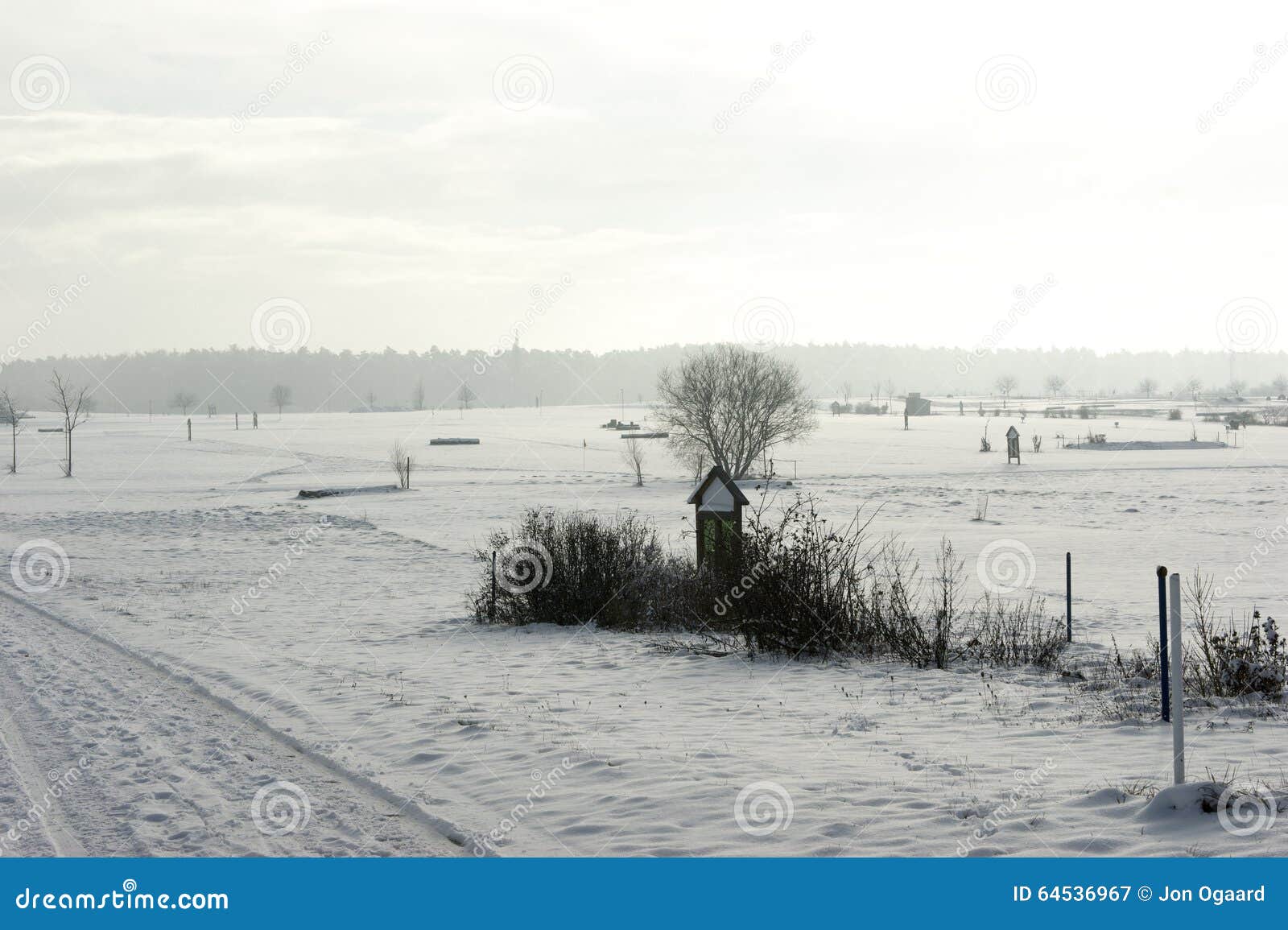 Snow Covered Swin Golf Course Stock Image - Image of covered, golf ...