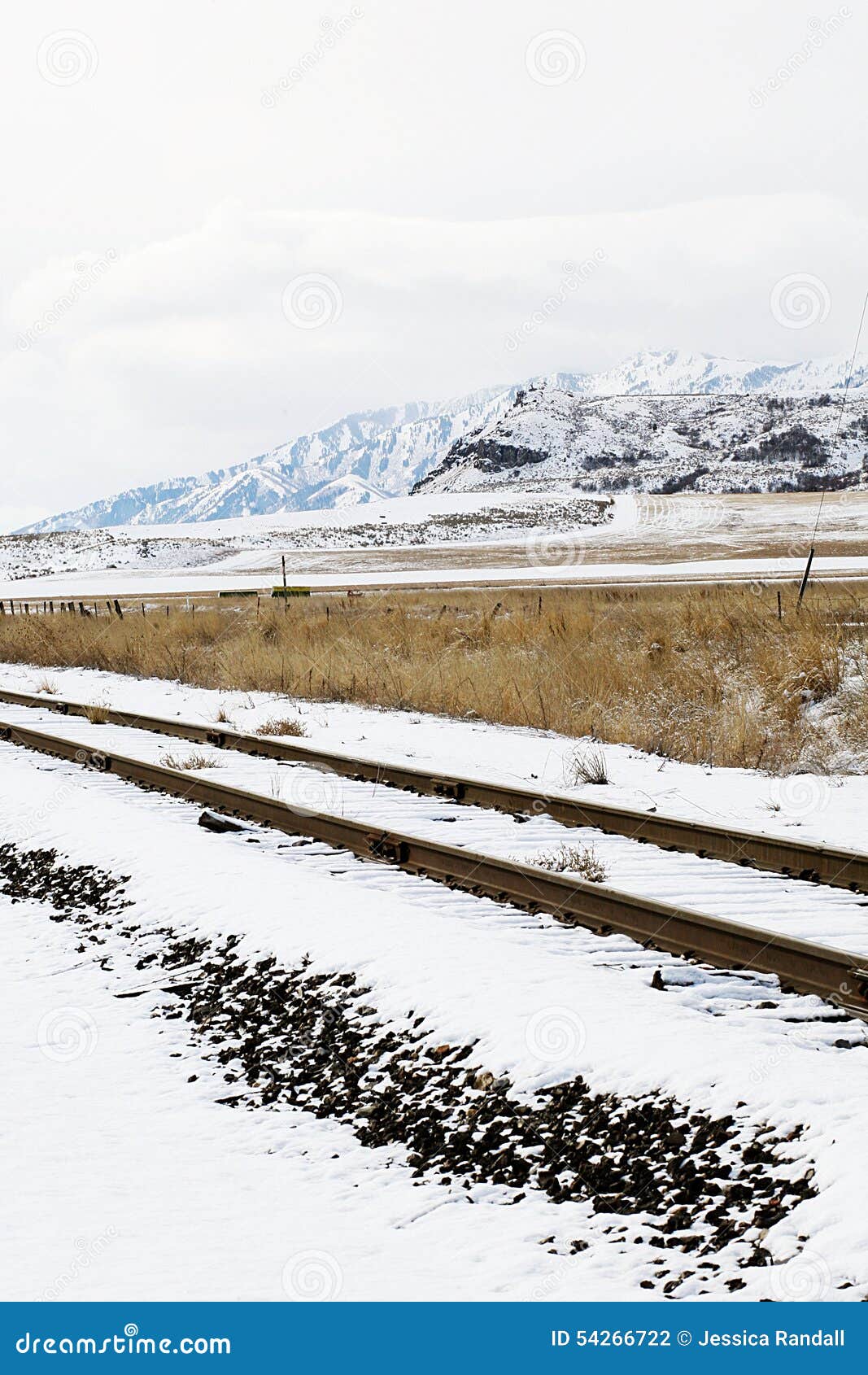 Snow-Covered Tracks stock photo. Image of mountains, field - 54266722