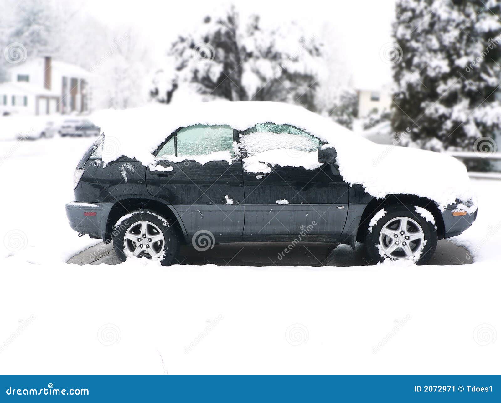 Snow covered vehicle stock image. Image of season, cold - 2072971