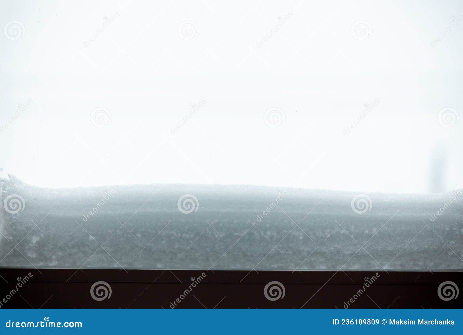Snow Covered Window in a House after Heavy Snowfall Stock Image - Image ...