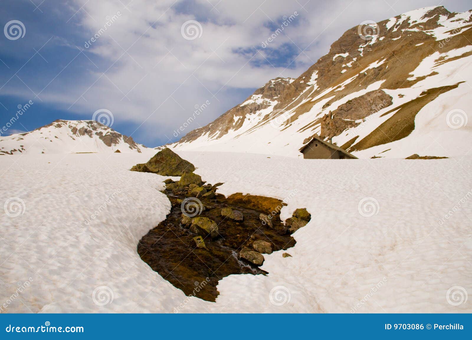 Snow-cowered Mountain Slopes Stock Photo - Image of white, view: 9703086