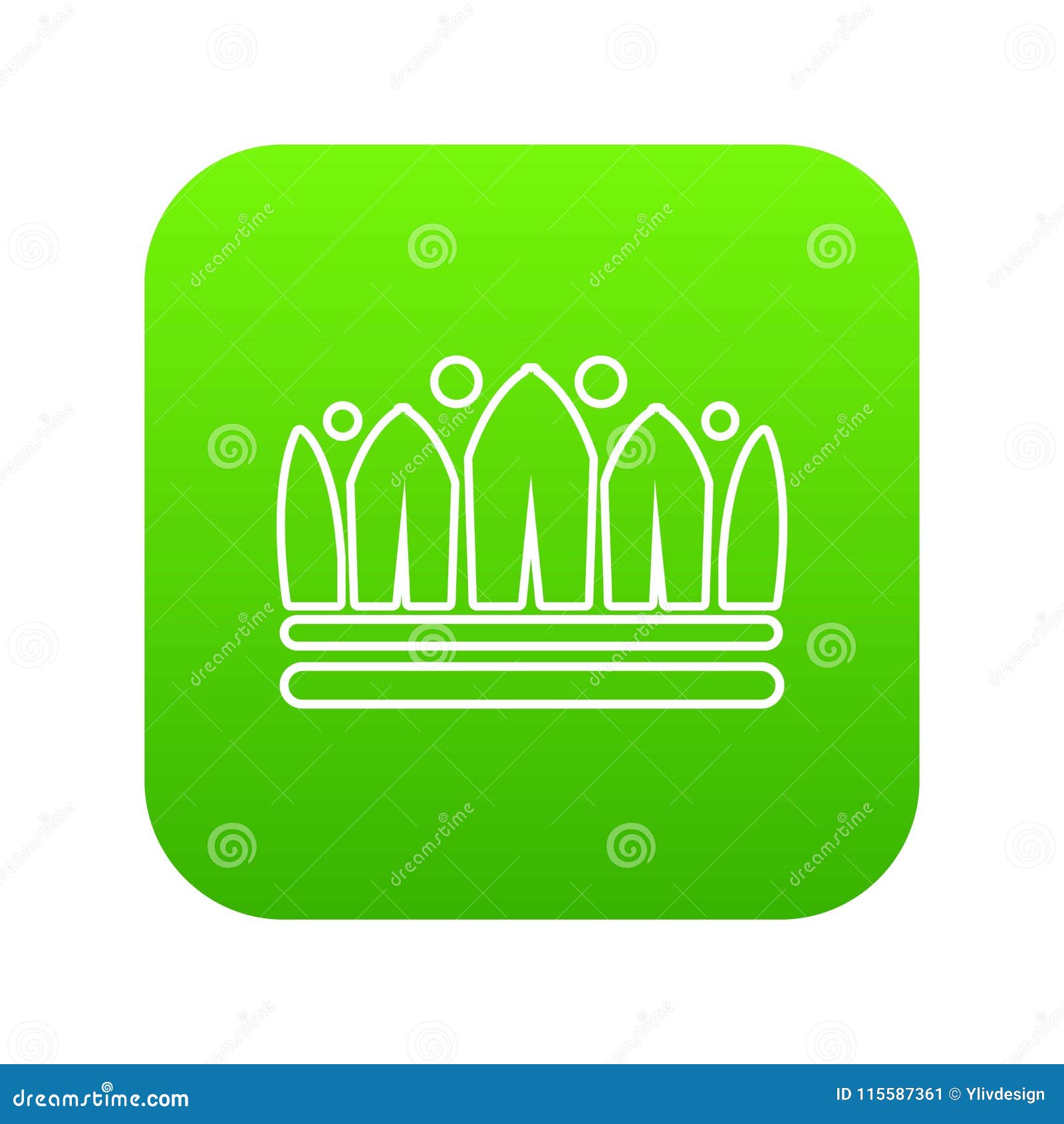 Snow Crown Icon, Outline Line Style Vector Illustration | CartoonDealer ...