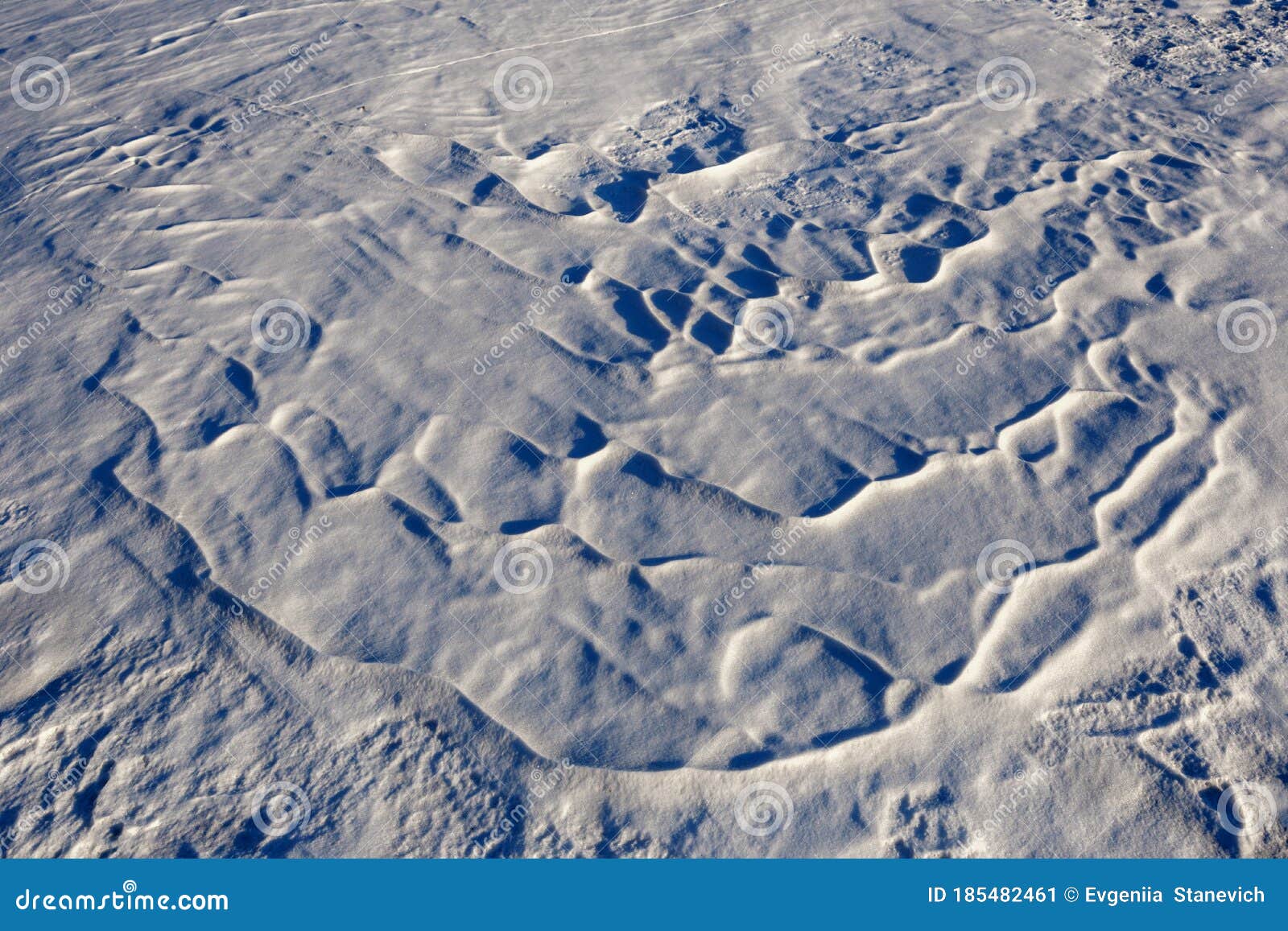 Snow Crust in Windy Siberian Location in Winter in Abstract Shape Stock ...