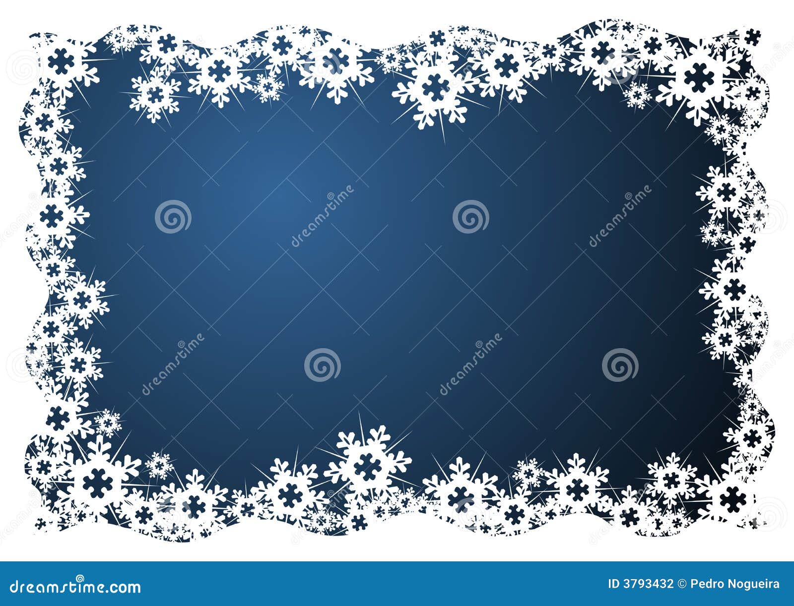Snow crystals over blue stock vector. Illustration of background - 3793432