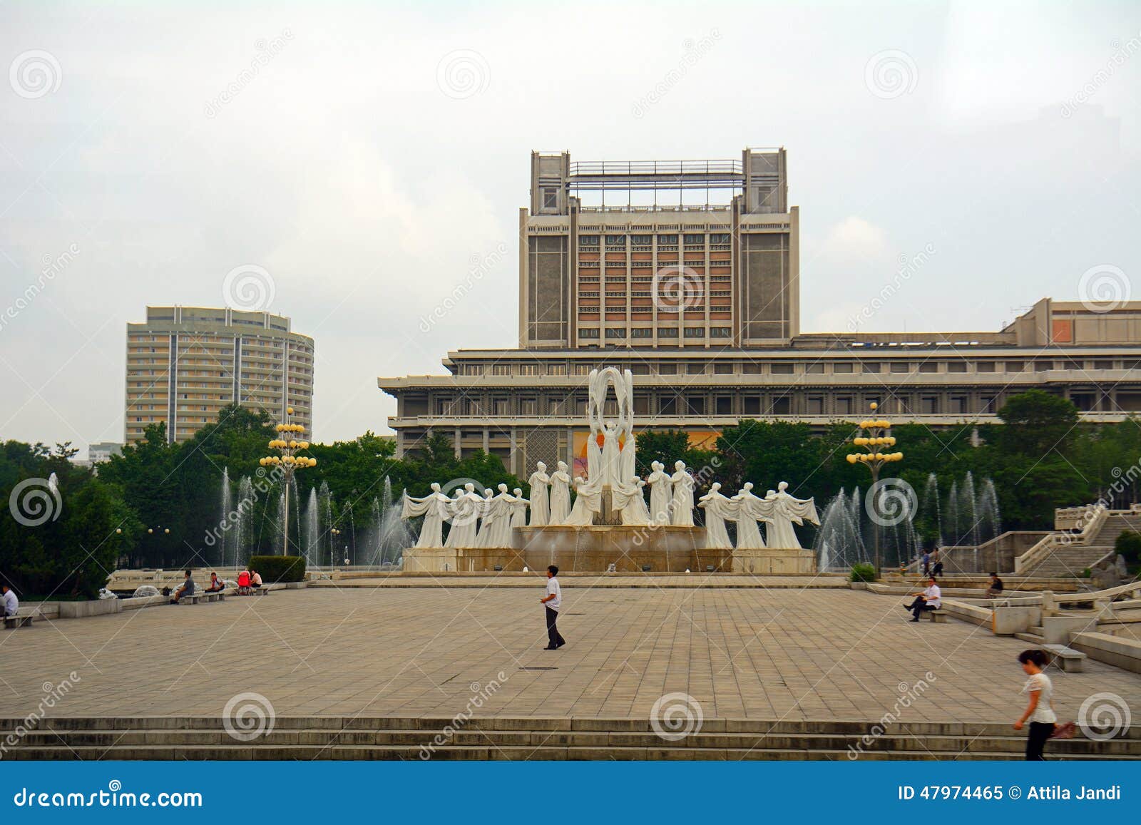 Snow Dance Monument, Pyongyang, North-Korea Editorial Image - Image of ...