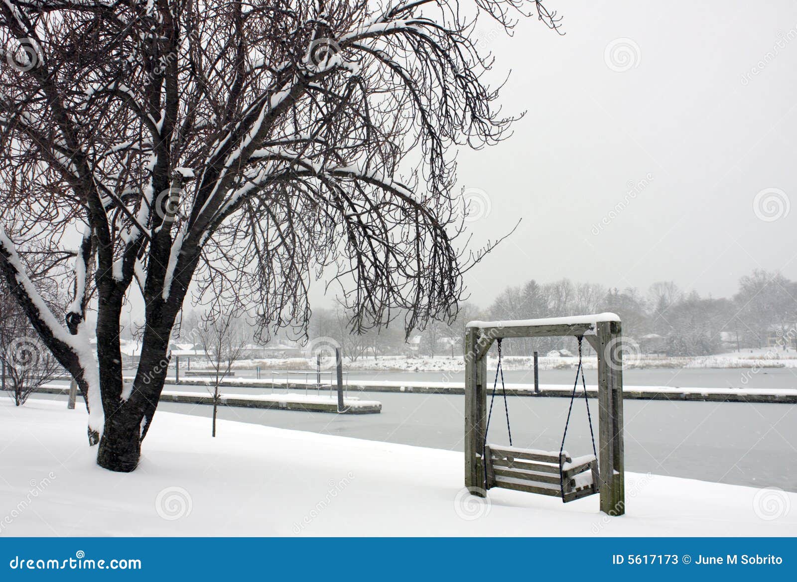 Snow Day stock image. Image of winter, season, cold, playground - 5617173