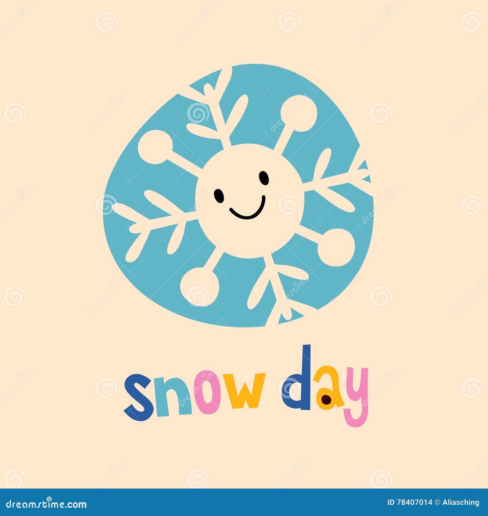 Snow day stock vector. Illustration of snowy, winter - 78407014