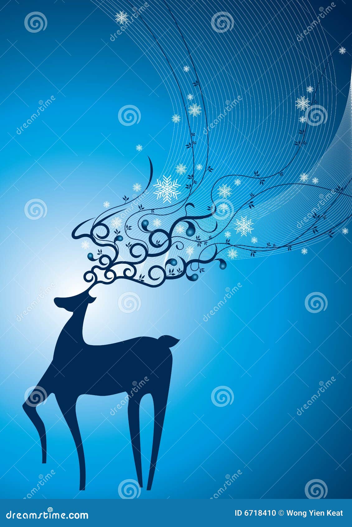 Snow Deer stock vector. Illustration of celebratory, pattern - 6718410