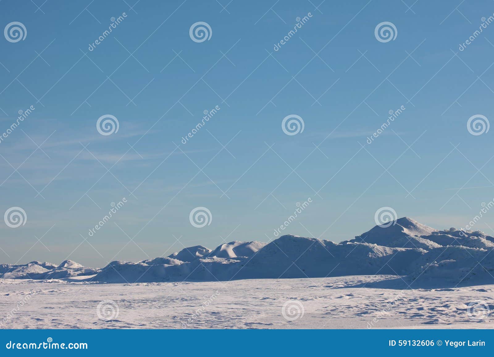 Snow Desert, Mountains, Sky Stock Photo - Image of fresh, clear: 59132606